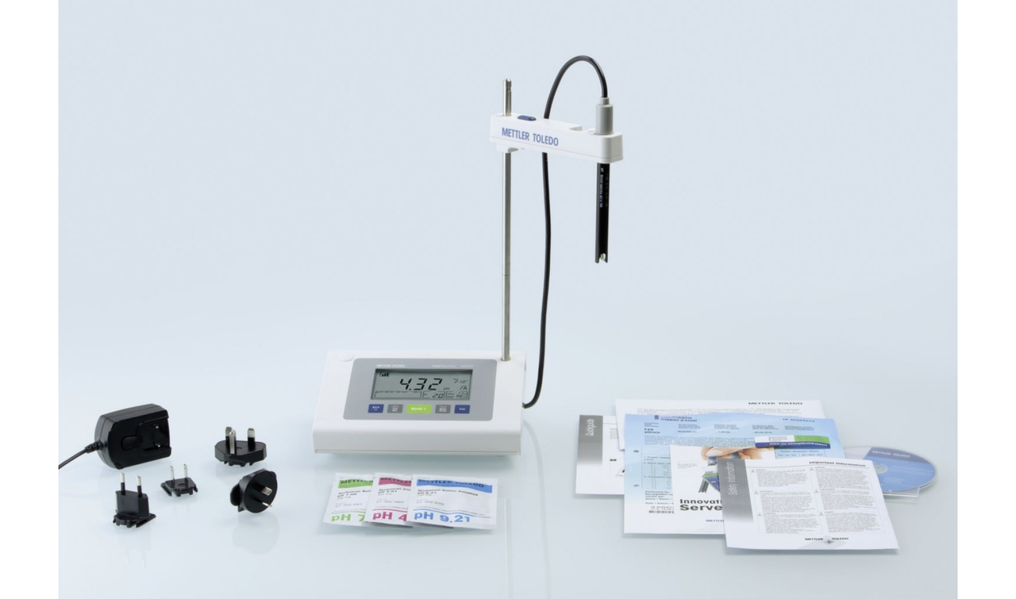 METTLER TOLEDO FiveEasy F20 pH Metre Std Kit LE438 Elektrod ile 0.00 ...